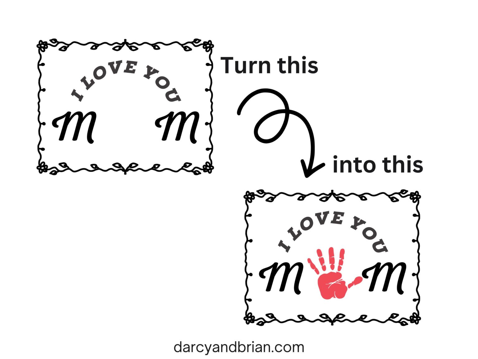 Mother s Day Handprint Art Templates Darcy And Brian Shop