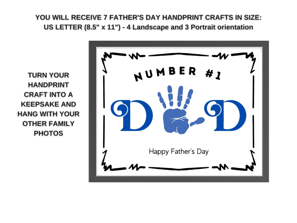 Father's Day Handprint Art Templates - Darcy and Brian - Shop