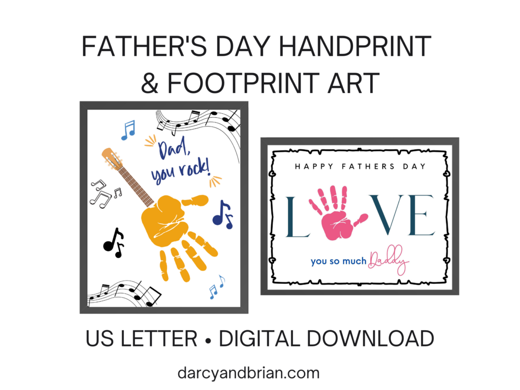 Father's Day Handprint Art Templates - Darcy and Brian - Shop