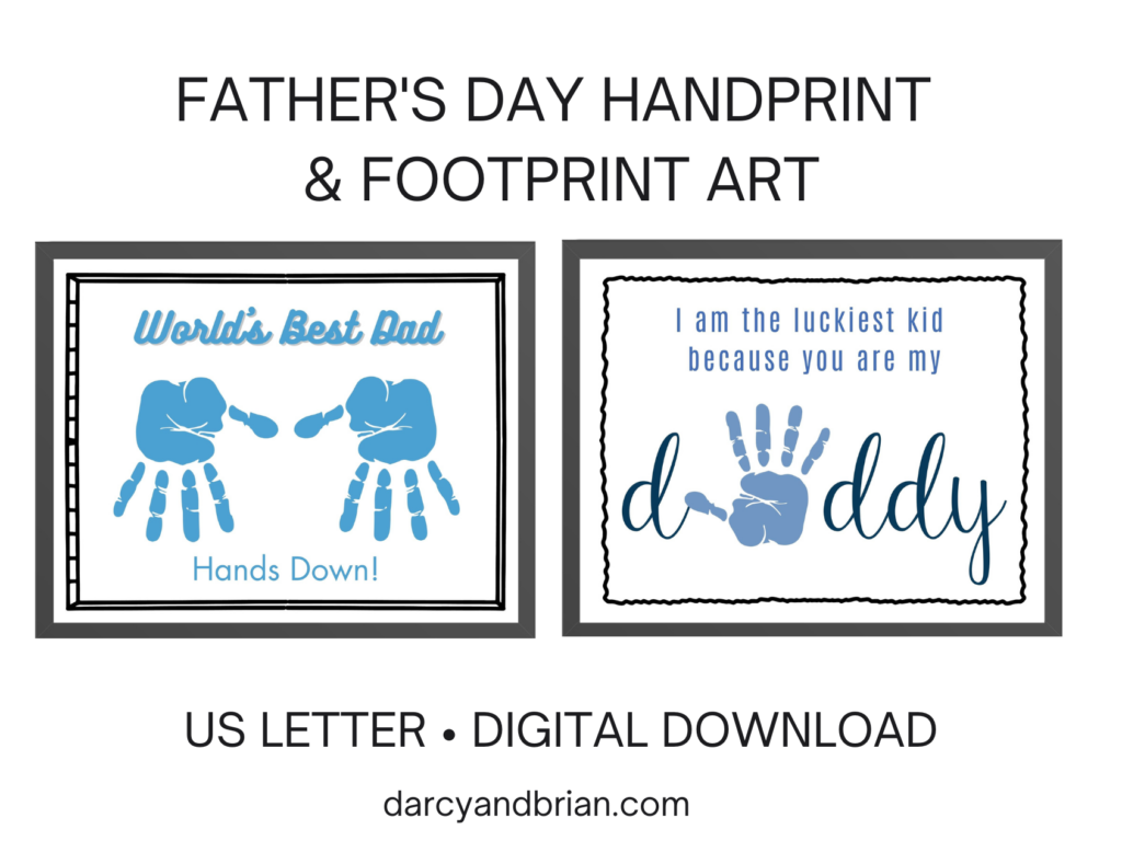 Father's Day Handprint Art Templates - Darcy and Brian - Shop