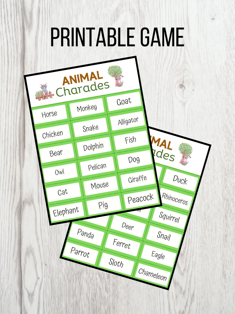 Animal Charades - Darcy and Brian - Shop