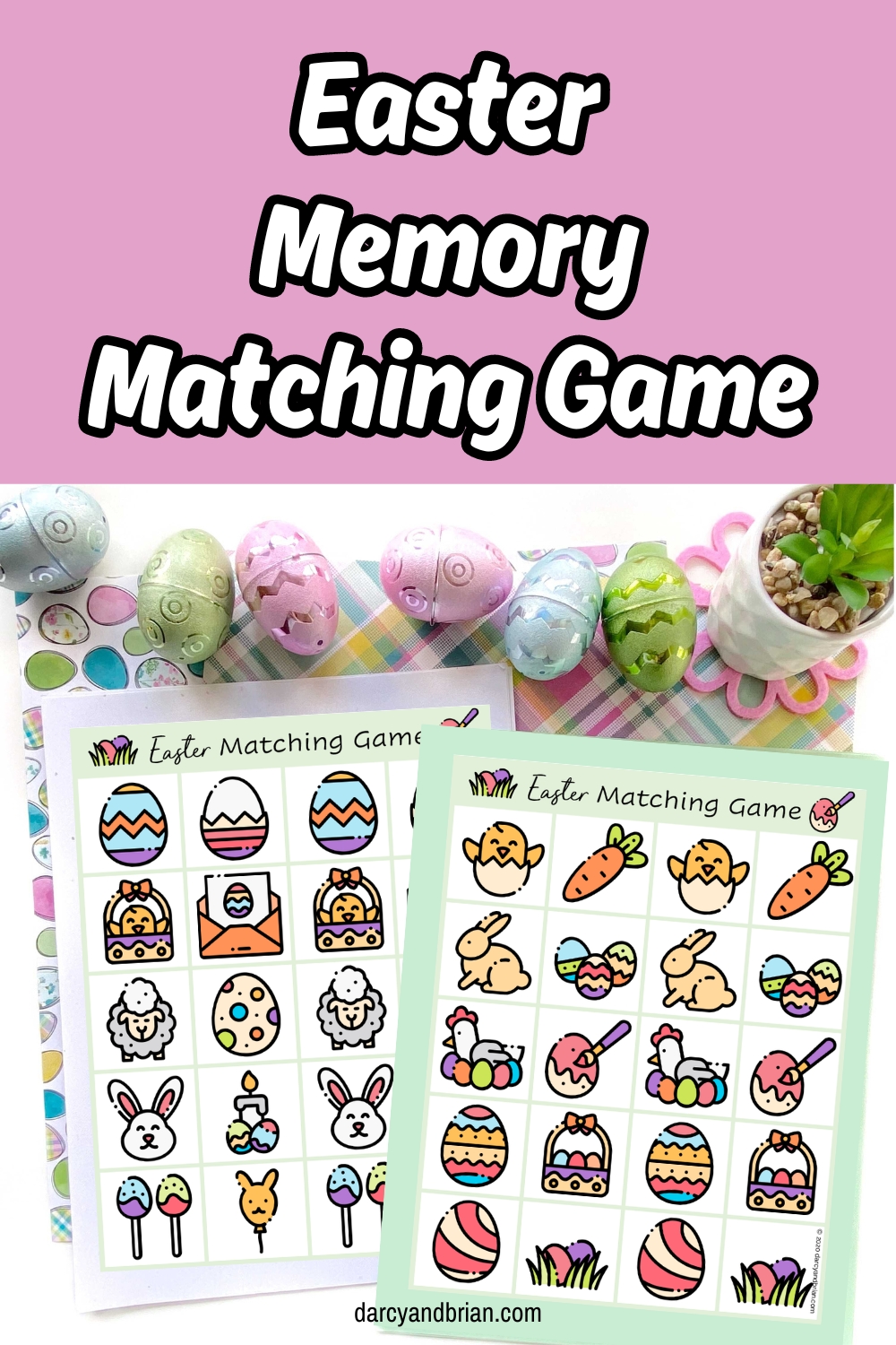 Easter Memory Game Printable - Darcy and Brian - Shop
