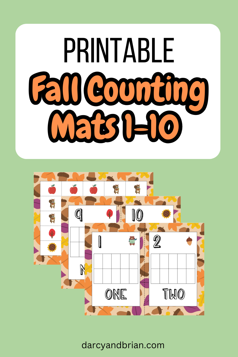 Fall Counting 1-10 Mats - Darcy and Brian - Shop