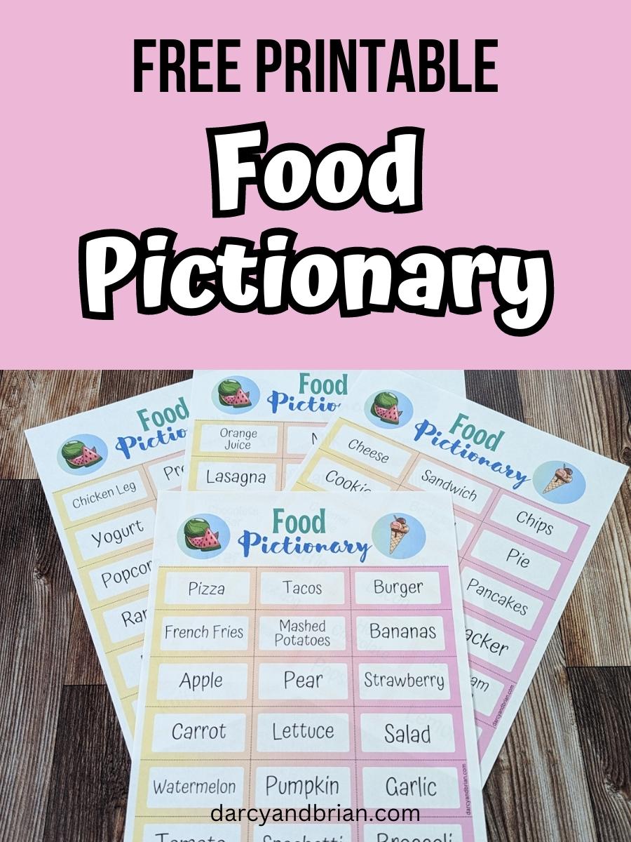 Food Pictionary Game - Darcy and Brian - Shop