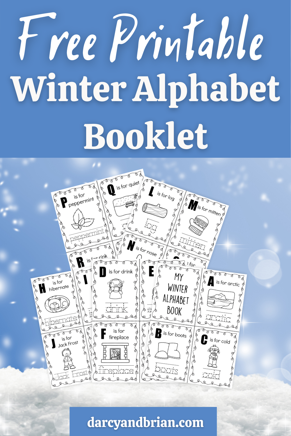 Winter Alphabet A to Z Booklet - Darcy and Brian - Shop