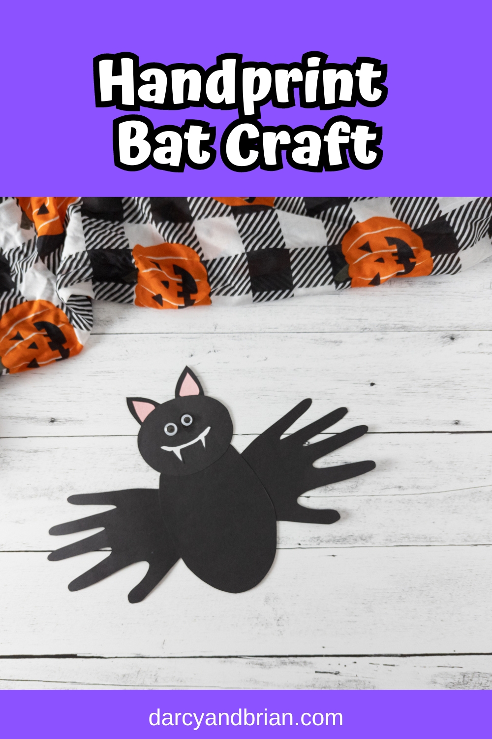 Handprint Bat Craft Template - Darcy and Brian - Shop