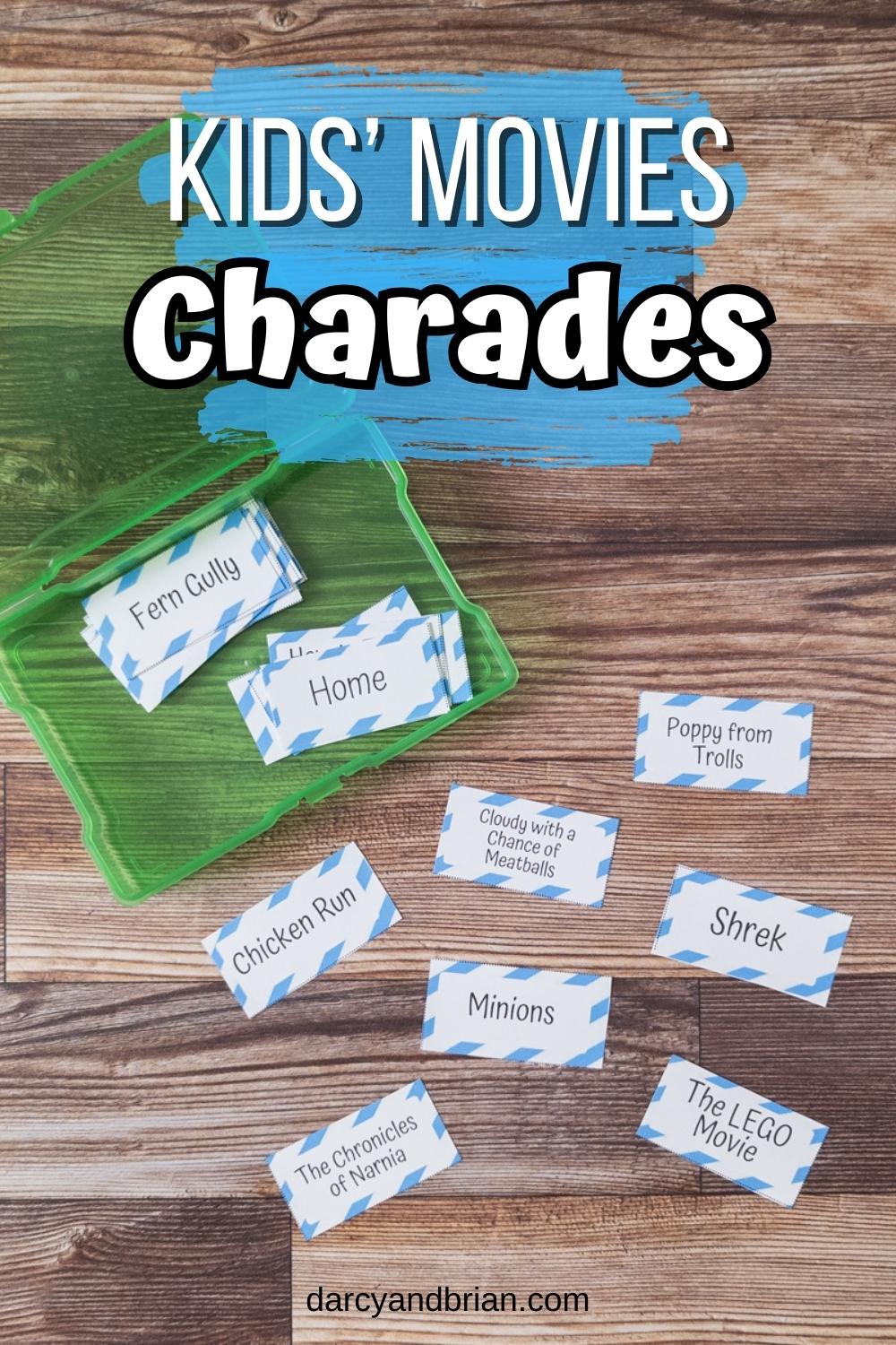 Kid Movie Charades - Darcy and Brian - Shop