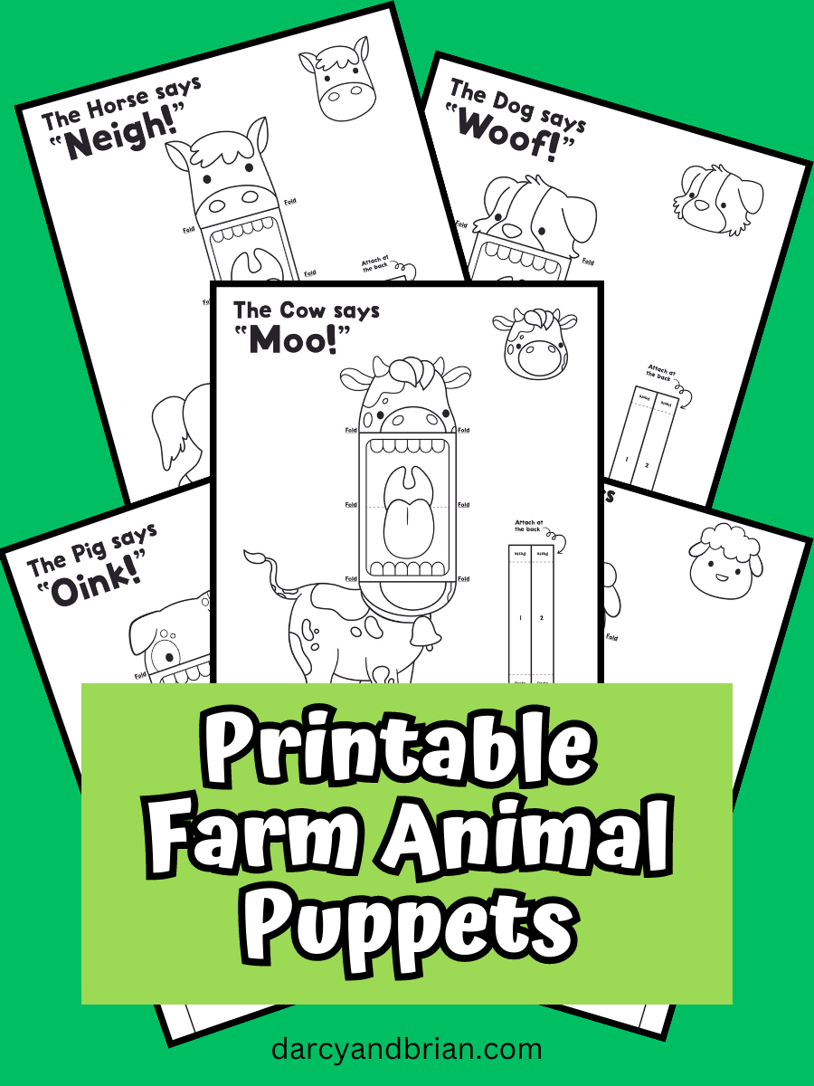 Farm Animal Finger Puppets - Darcy and Brian - Shop