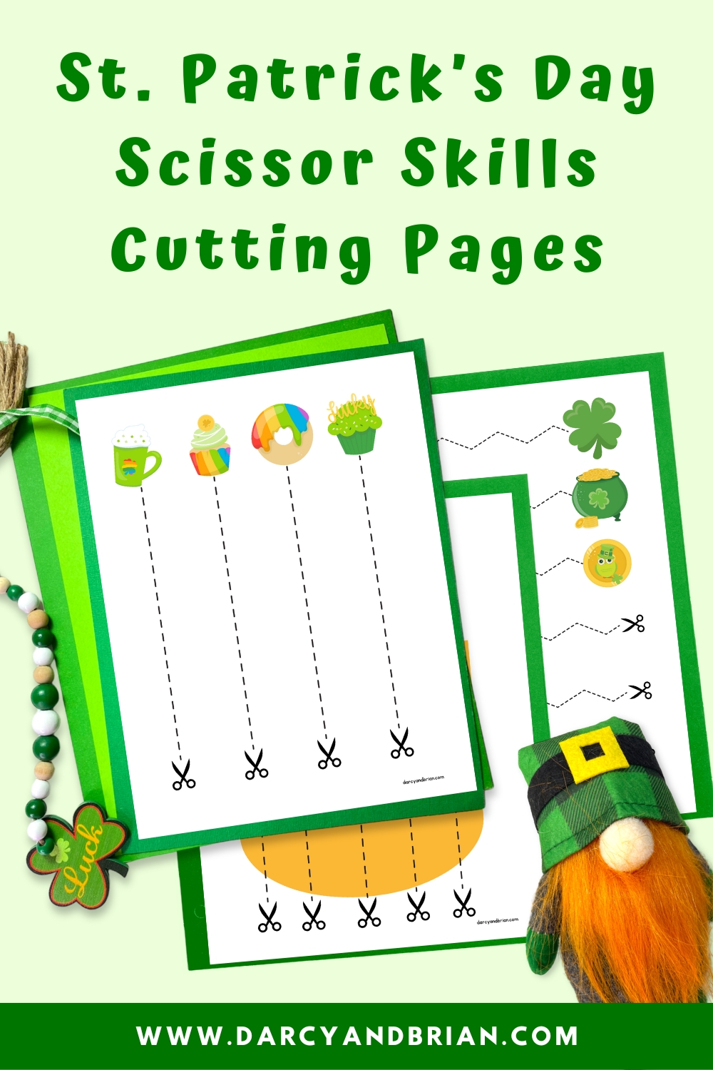 St Patrick's Day Cutting Activity Pages - Darcy and Brian - Shop