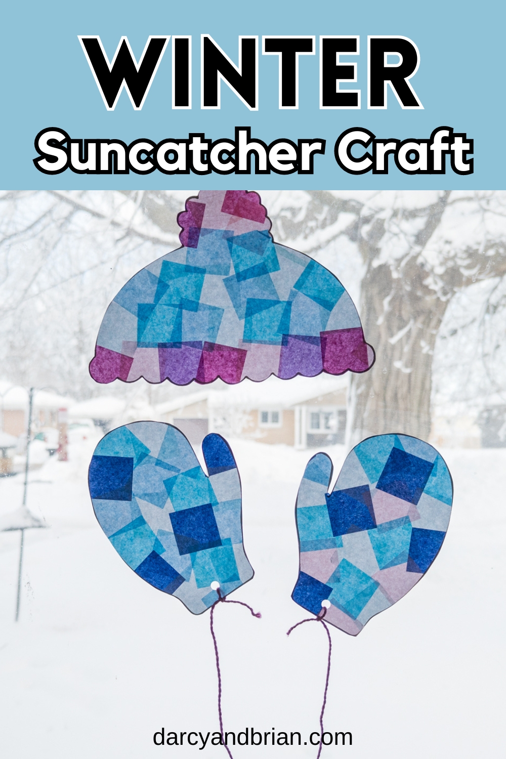 Winter Suncatcher Craft Template - Darcy and Brian - Shop