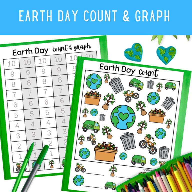 Earth Day Count and Graph Worksheets