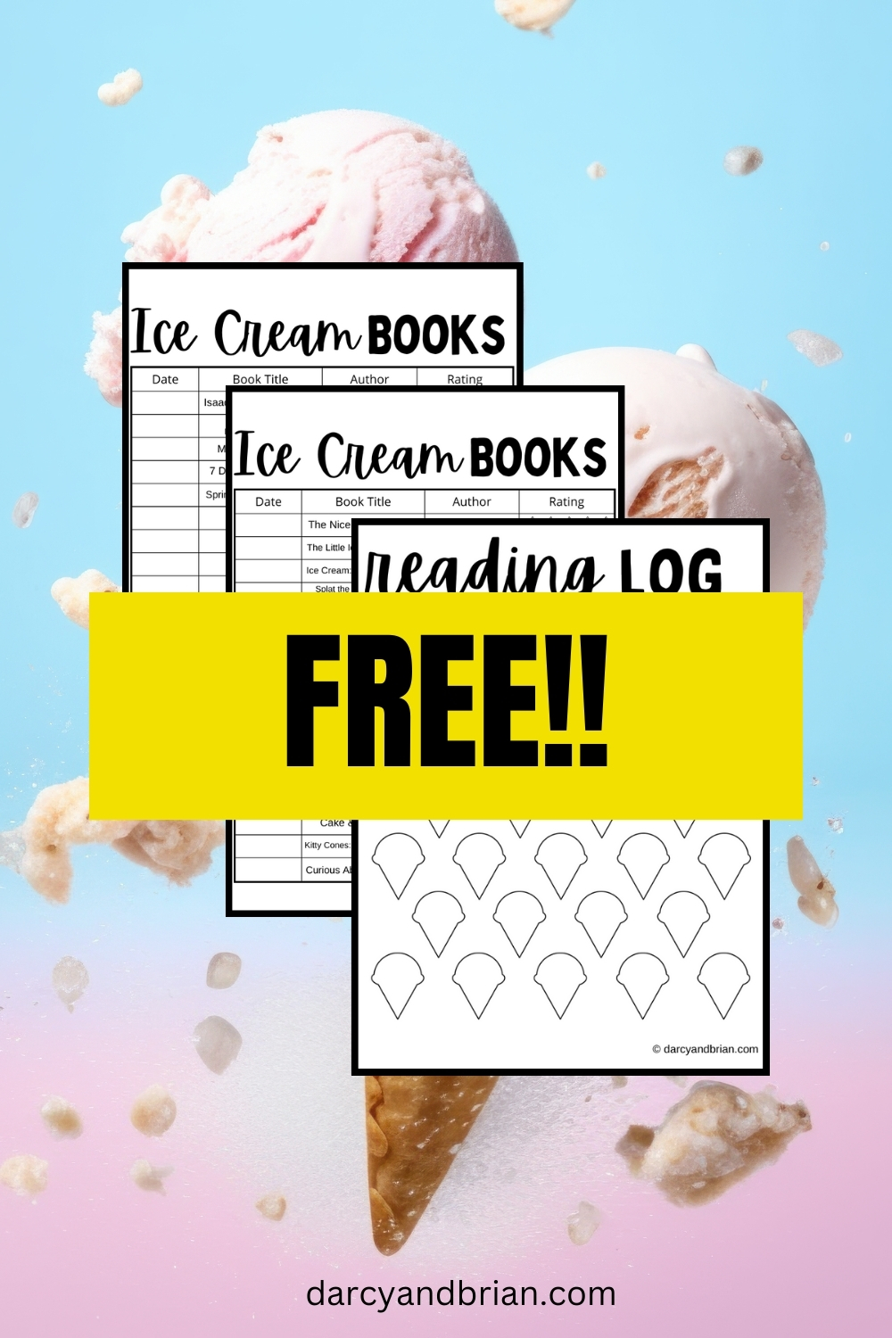 Ice Cream Book List & Reading Log - Darcy and Brian - Shop