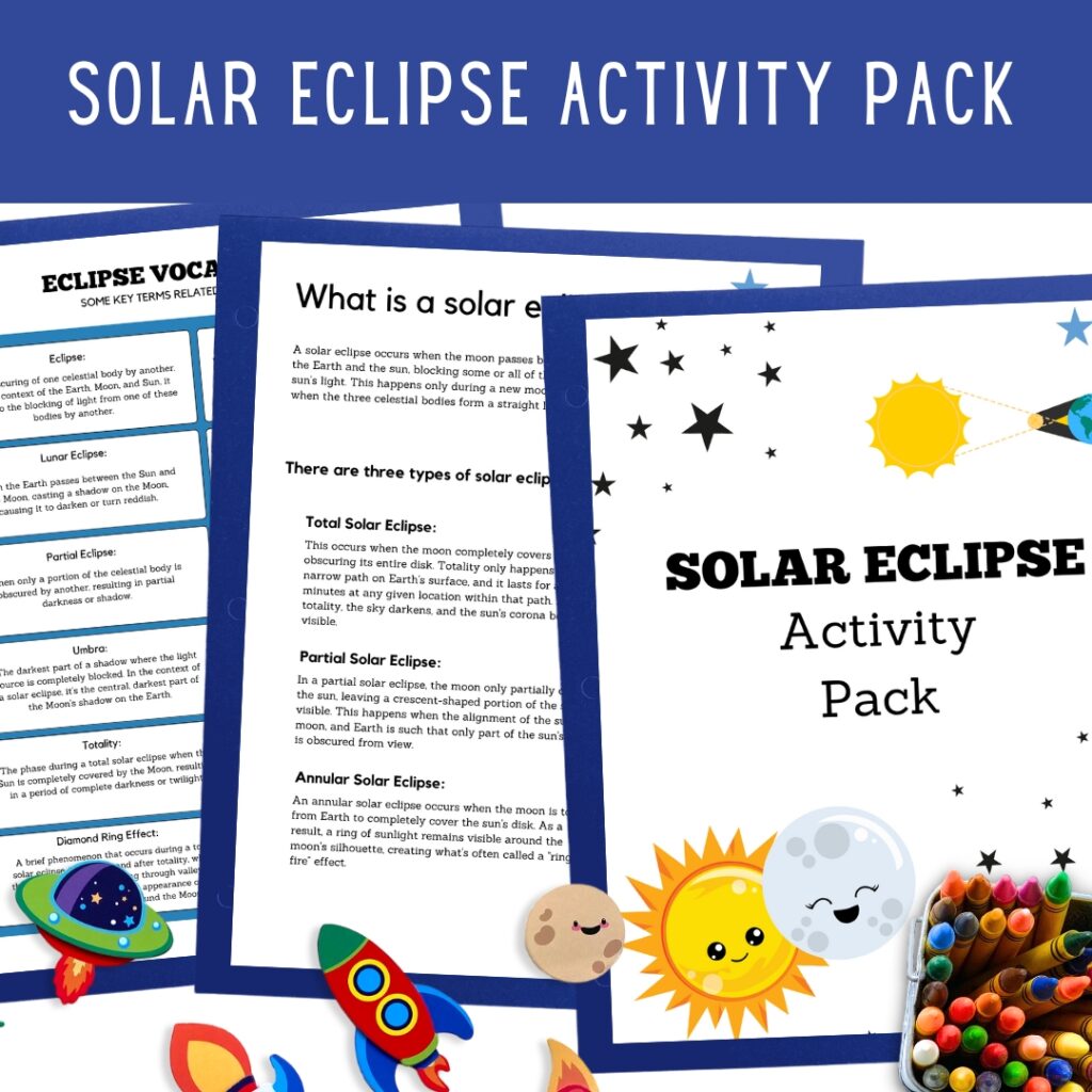 Solar Eclipse Activity Pack for Kids Solar Eclipse Activity Pack for Kids