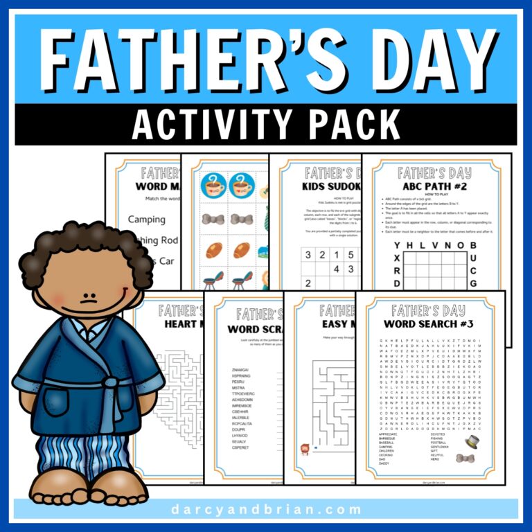 Father's Day Activity Pack - Fun Puzzles and Games for Kids