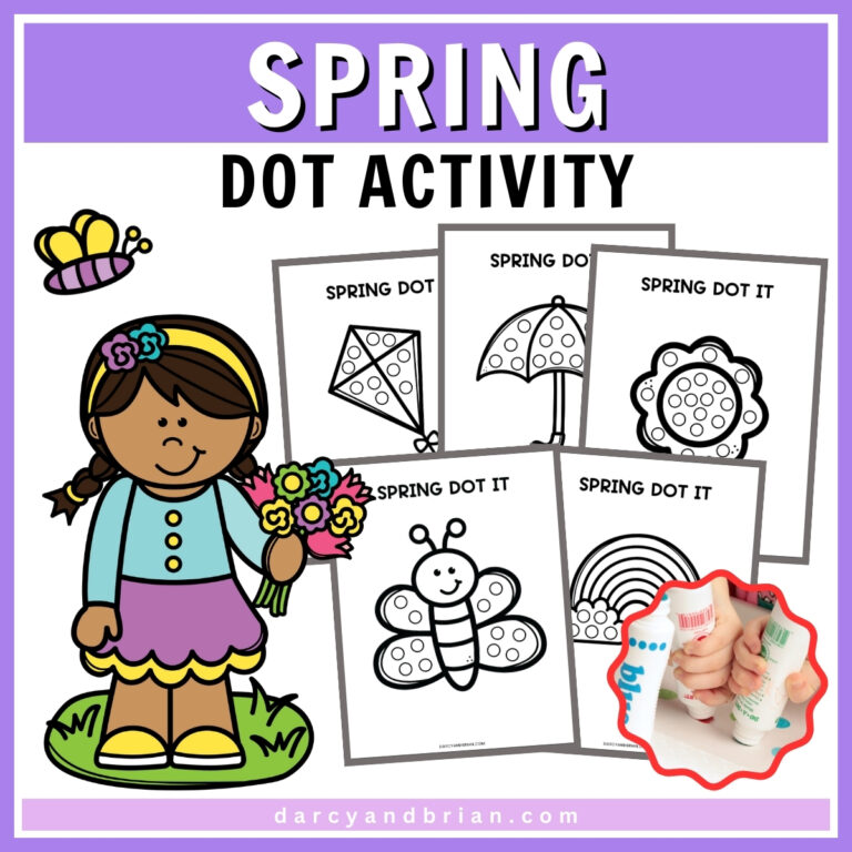 Spring Dot Marker Activity Pages for Toddlers and Preschoolers
