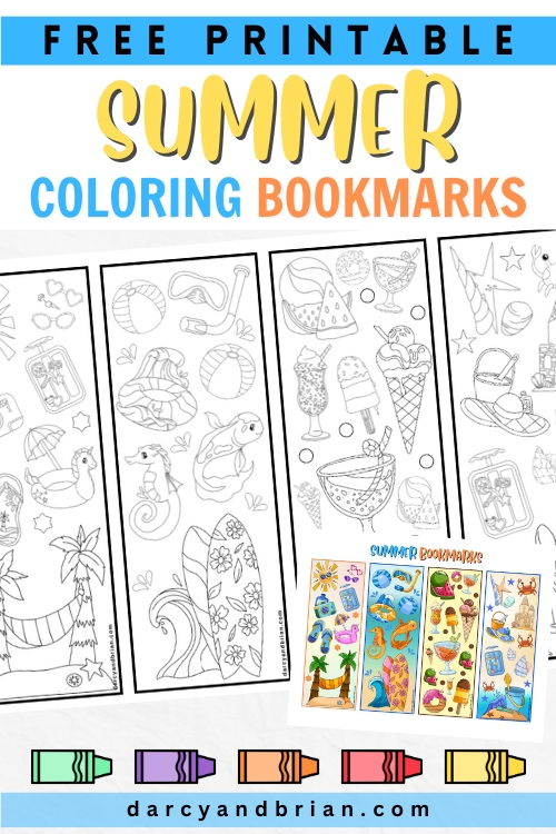 Printable Summer Bookmarks - Darcy and Brian - Shop