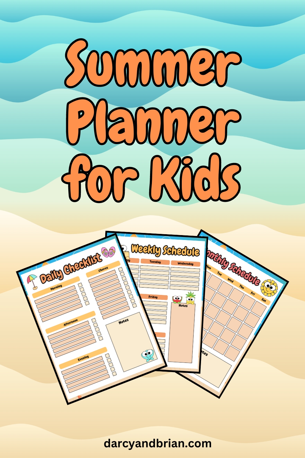 Summer Planner for Kids - Darcy and Brian - Shop
