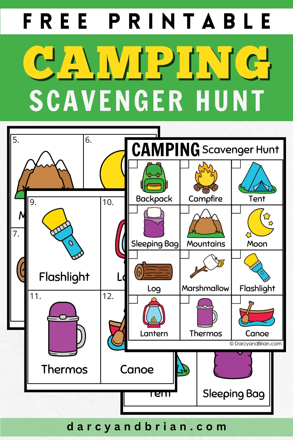 Camping Scavenger Hunt - Darcy and Brian - Shop