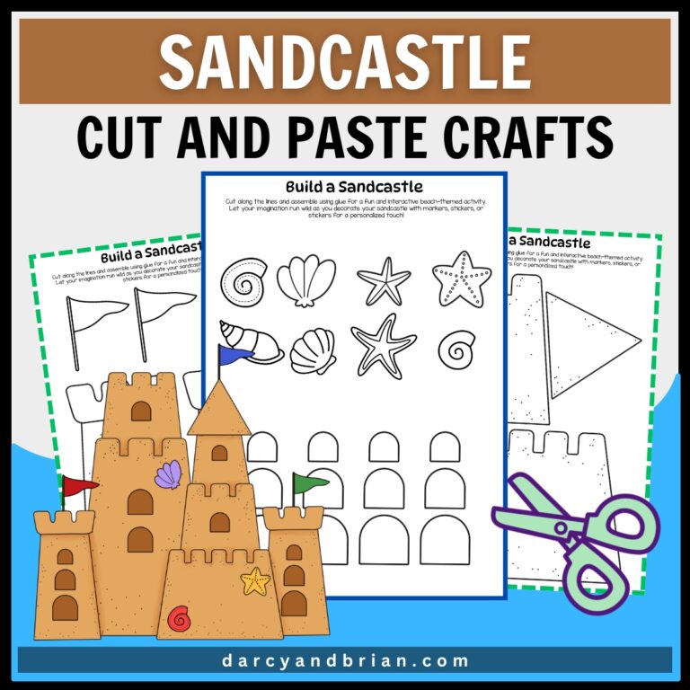 Sandcastle Cut and Paste Craft | Fun Summer Activities for Kids