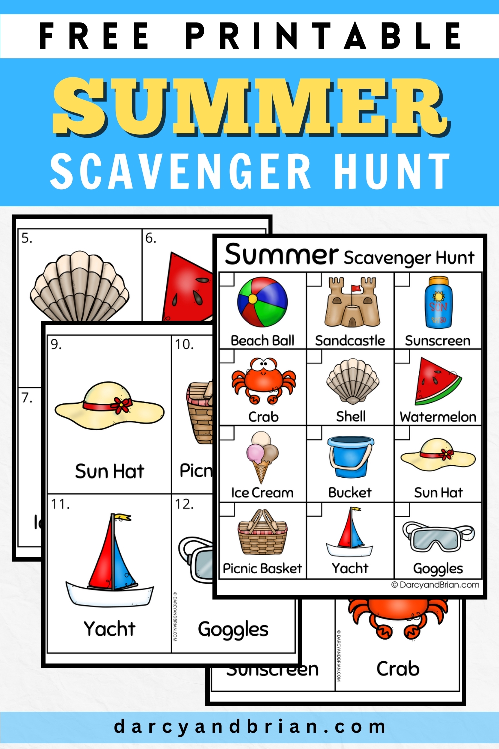 Preschool Summer Scavenger Hunt - Darcy and Brian - Shop