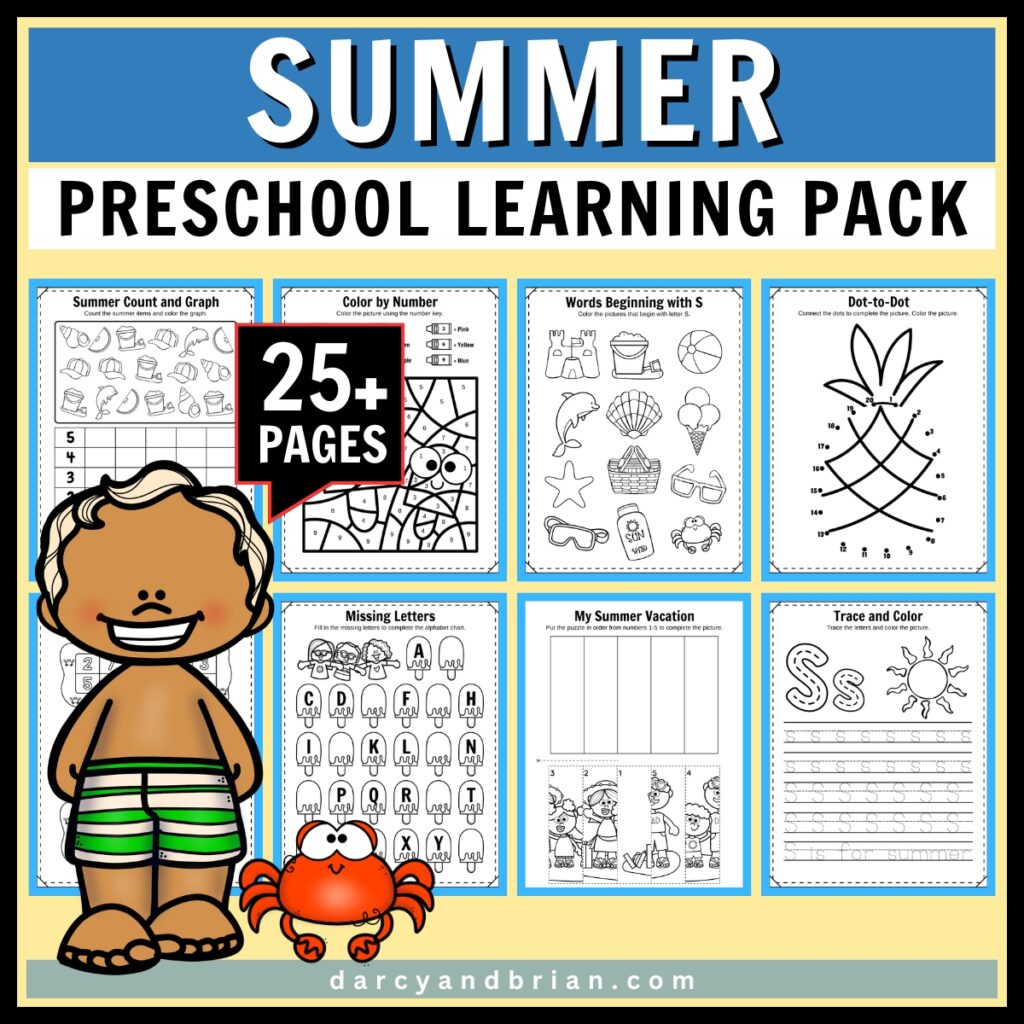 Preschool Summer Learning Pack – Engaging Skills Practice