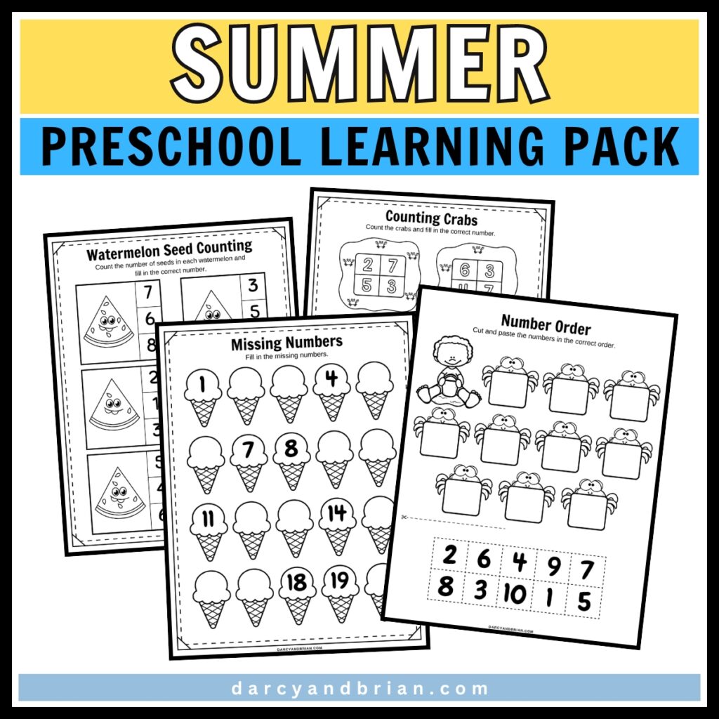 Preschool Summer Learning Pack – Engaging Skills Practice