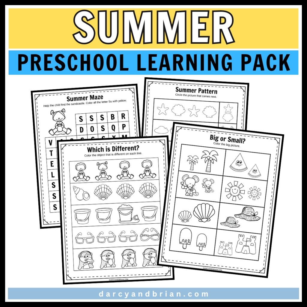 Preschool Summer Learning Pack – Engaging Skills Practice