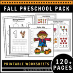 Fall Preschool Pack for Fun Learning and Skills Practice