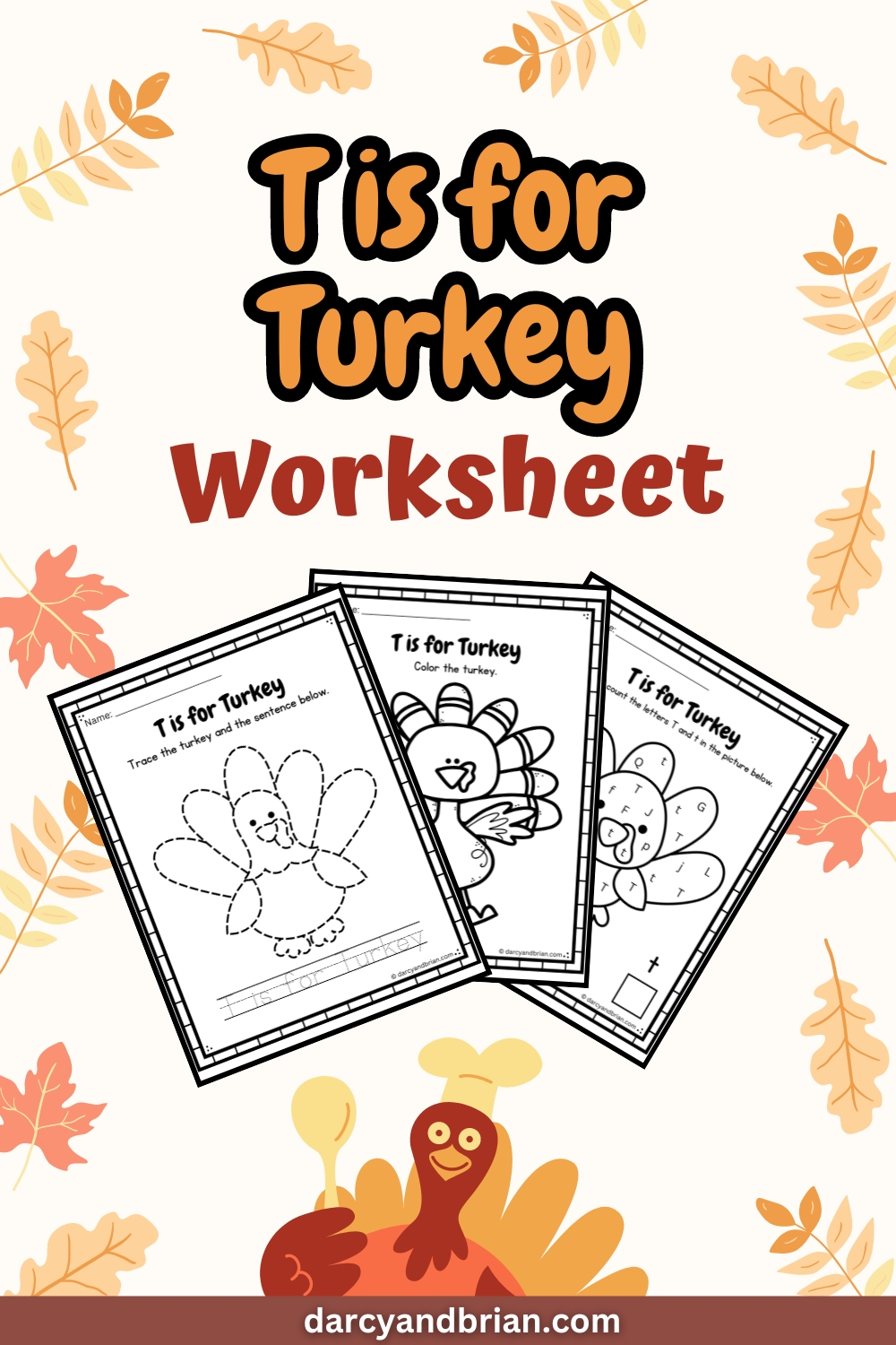 T is for Turkey Worksheet - Darcy and Brian - Shop