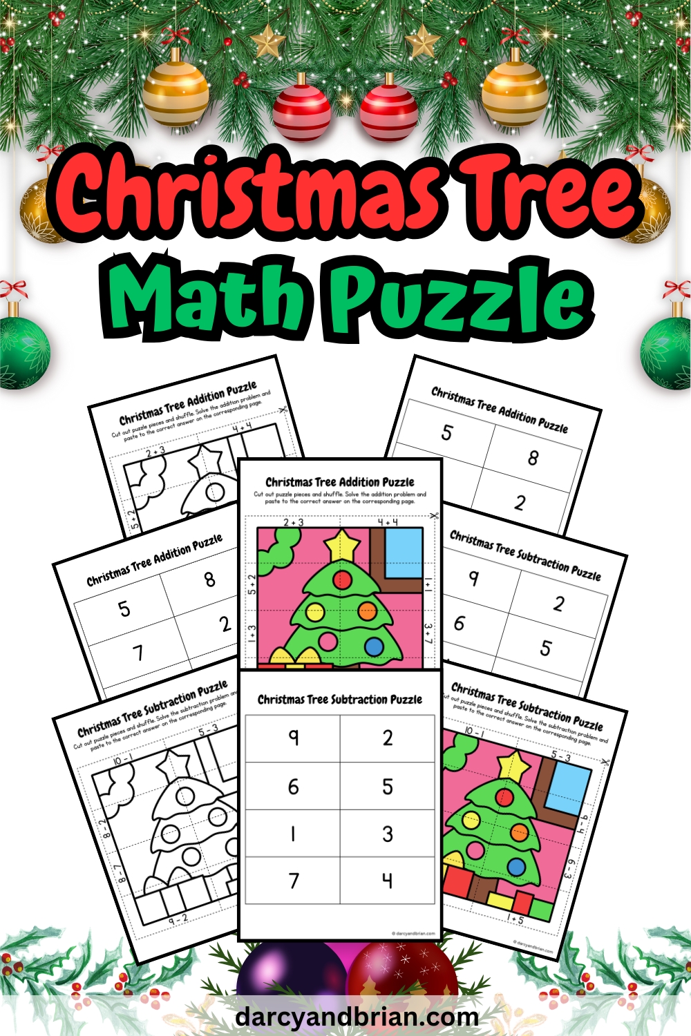Christmas Tree Math Puzzle - Darcy and Brian - Shop