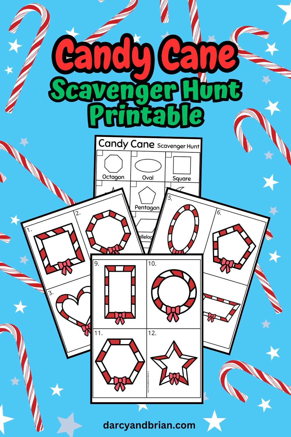 Candy Cane Scavenger Hunt Printable - Darcy and Brian - Shop