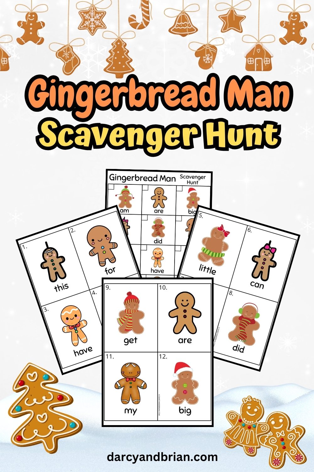 Gingerbread Man Scavenger Hunt - Darcy and Brian - Shop